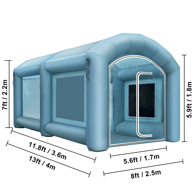 Tenda de cabine de pintura inflável VEVOR: Cabine de pintura automotiva ...